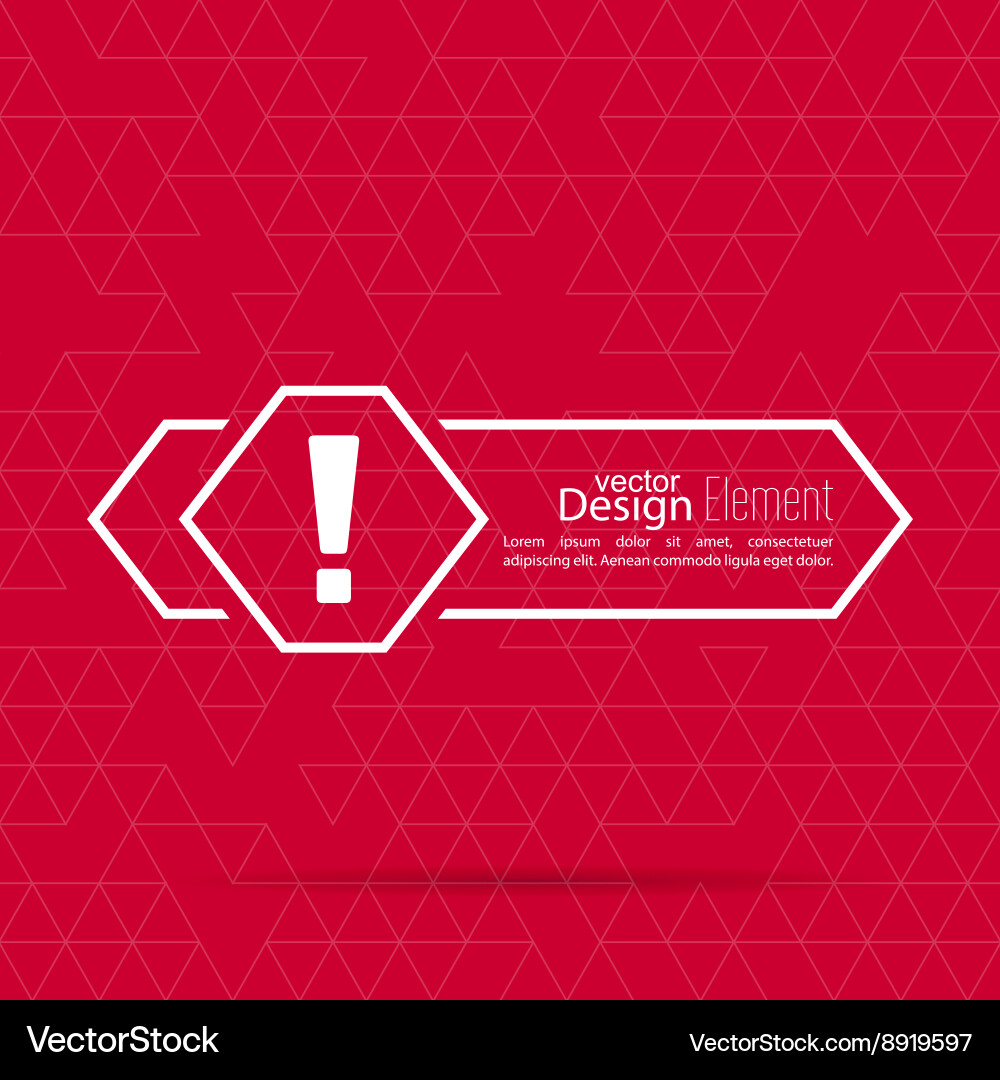 Exclamation mark blank template Royalty Free Vector Image