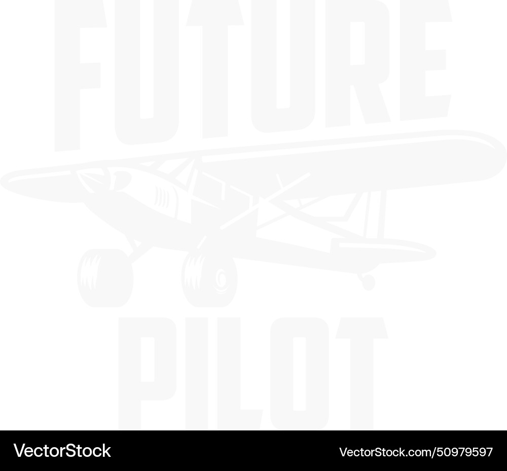 Future pilot aircraft small airplane private Vector Image