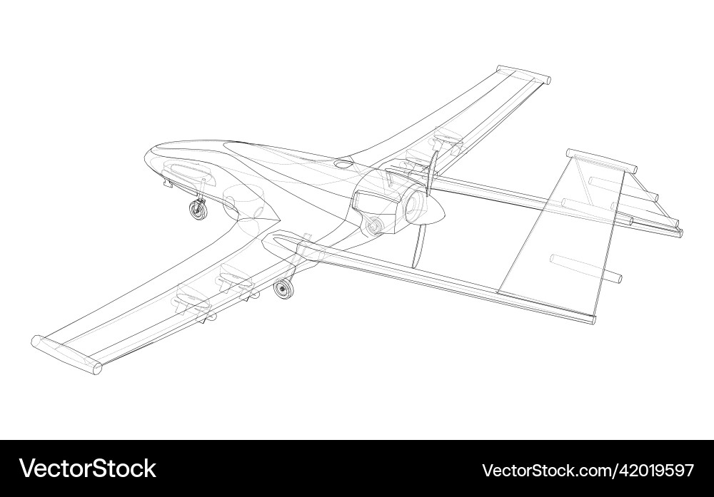 Military predator drone Royalty Free Vector Image