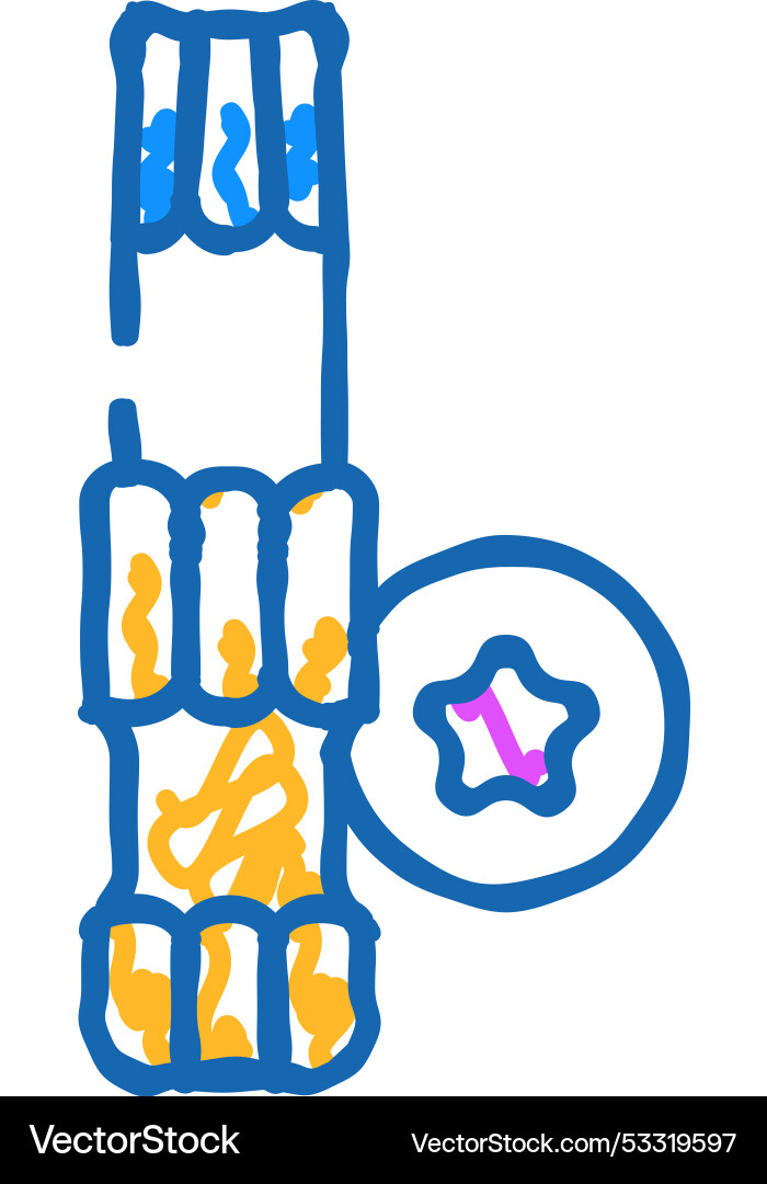 Torx drive screwdriver bit icon doodle Royalty Free Vector