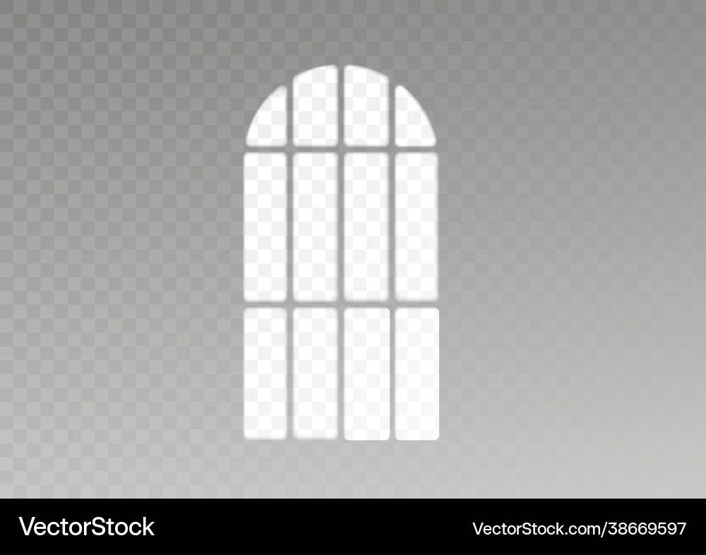 Transparent overlay window and blinds shadow Vector Image