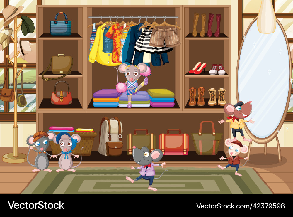 Dancing Rats in Shop Royalty Free Vector Image