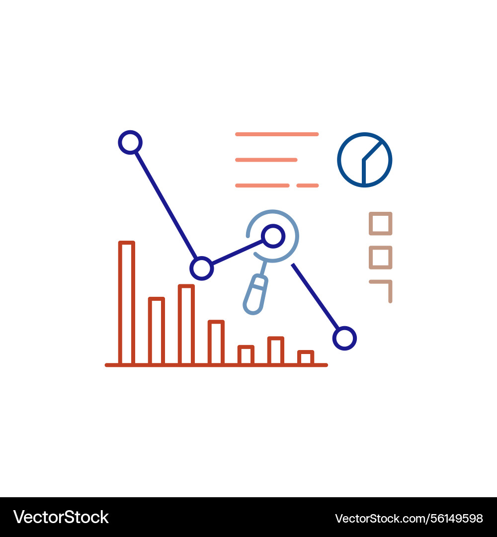 Graphic representation of a negative trend Vector Image