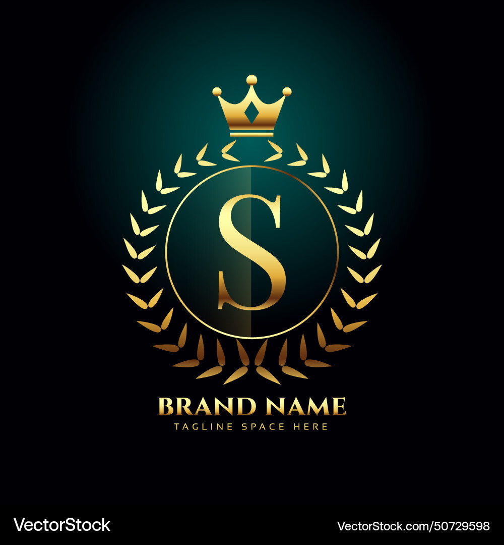 Modern and elegant letter s symbol background Vector Image