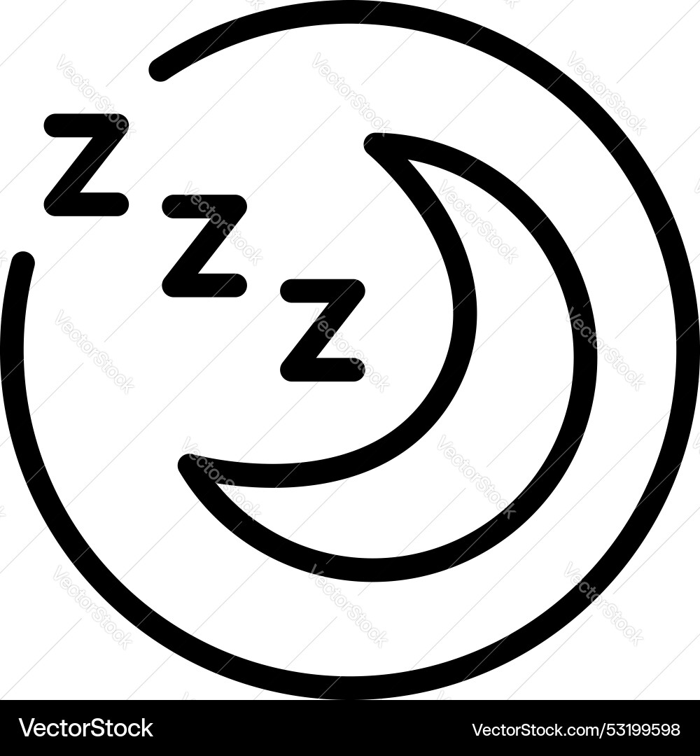 Moon outline logo premium quality symbol drawing Vector Image