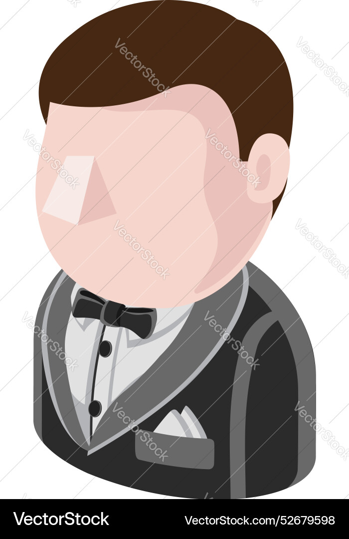 Secret agent man avatar people icon Royalty Free Vector