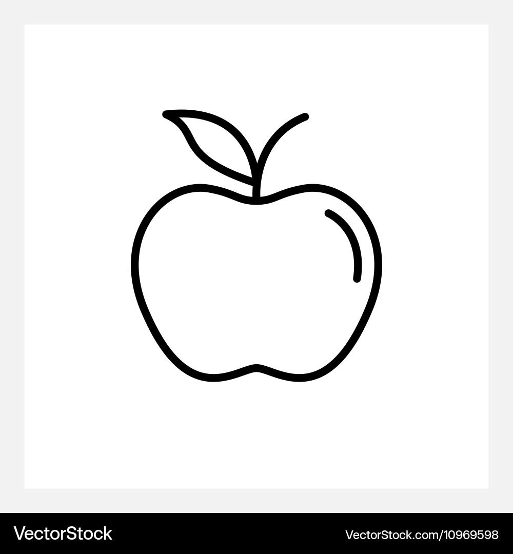 Simple Apple Icon Royalty Free Vector Image - VectorStock