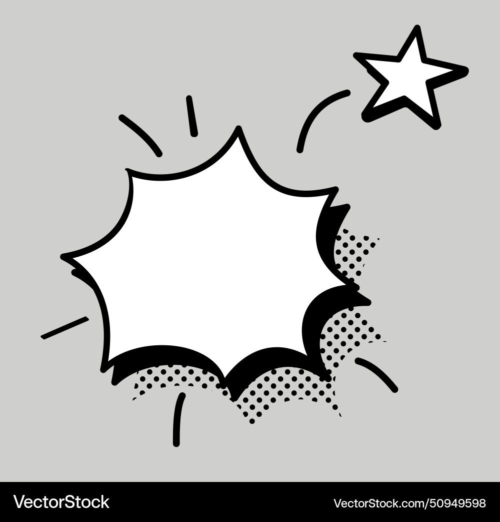 Speech bubble icon for comics callout cloud Vector Image
