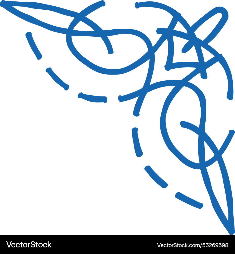 Stylish corner flat icon doodle Royalty Free Vector Image