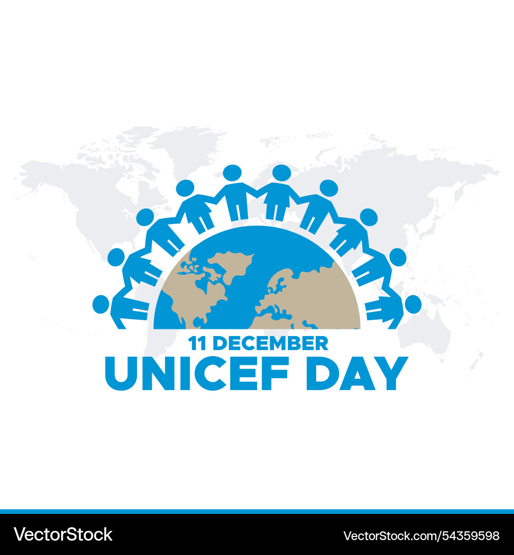 Unicef day celebration poster Royalty Free Vector Image