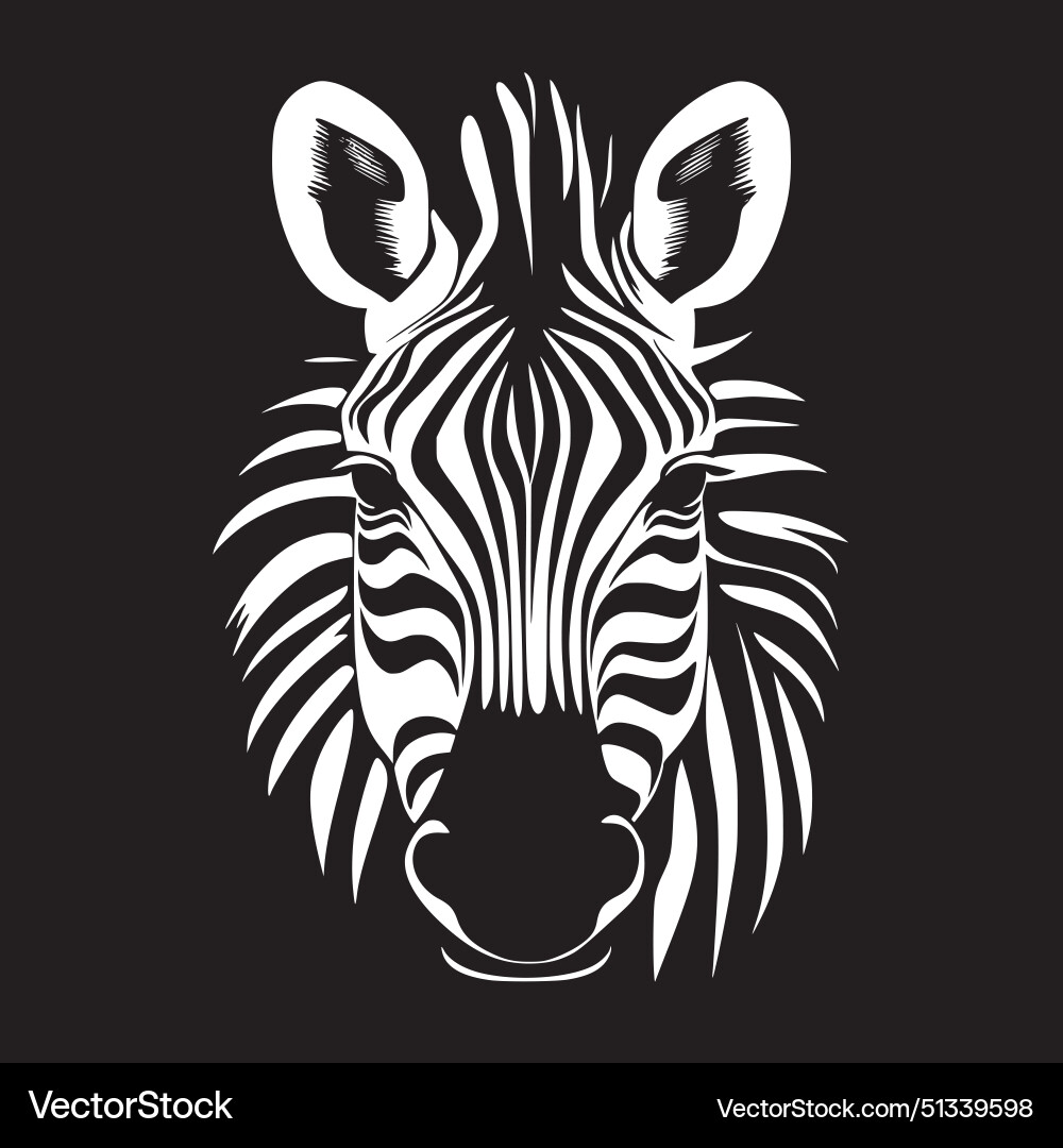 Zebra - minimalist and simple silhouette Vector Image