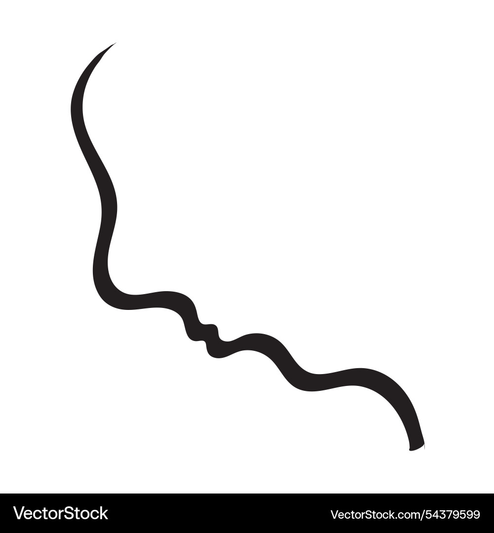 Abstract drawing profile face trendy portrait art Vector Image
