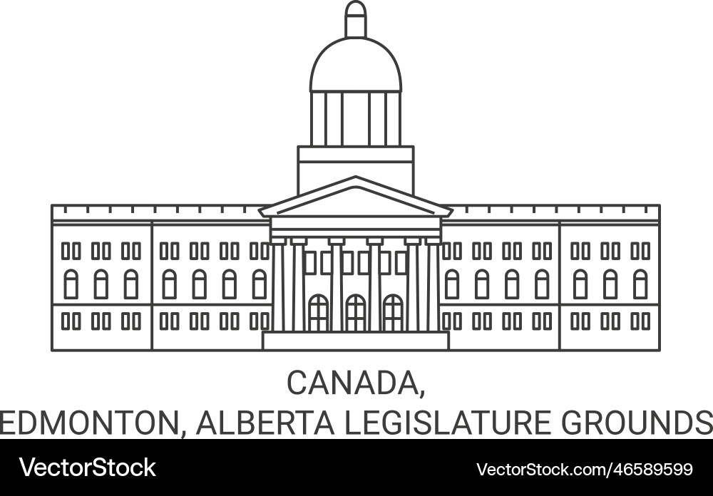 Canada edmonton alberta legislature grounds Vector Image