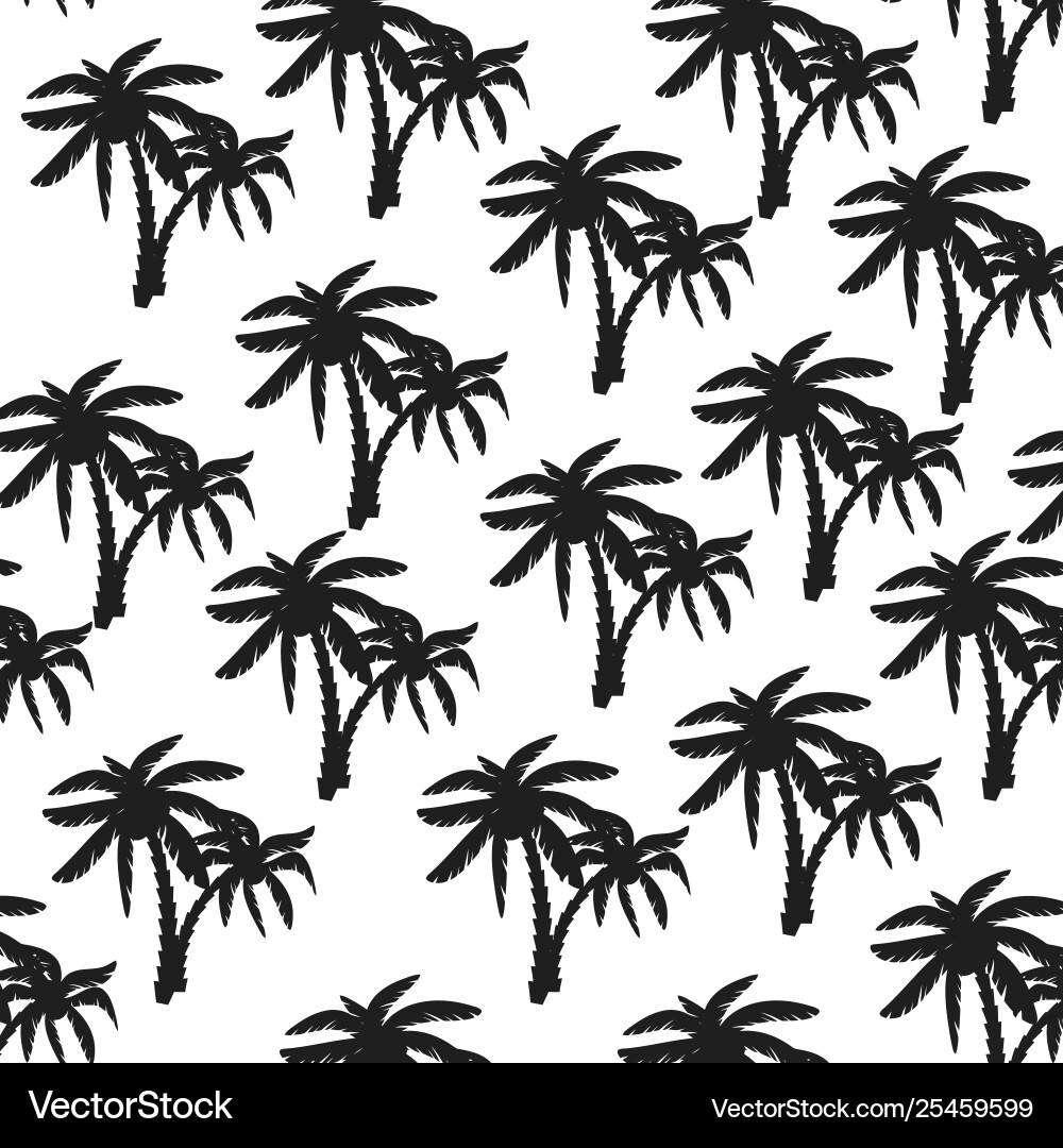 Coconut tree print for textile design Royalty Free Vector