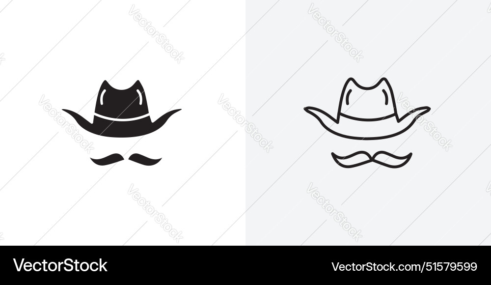 Cowboy icon set Royalty Free Vector Image - VectorStock