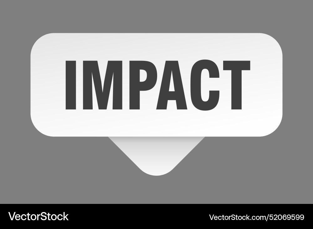 Impact sticker sign isolated on gray Royalty Free Vector