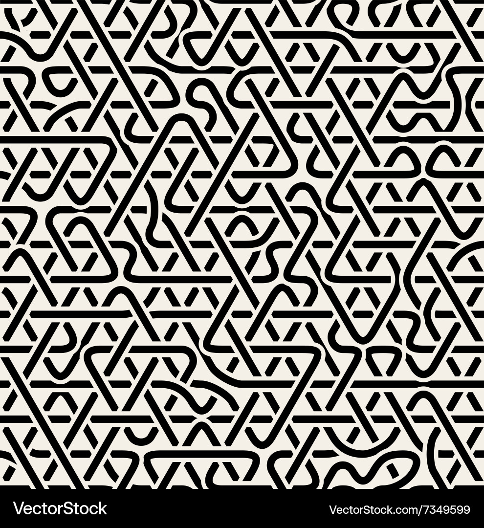 Seamless triangle overlapping line pattern Vector Image