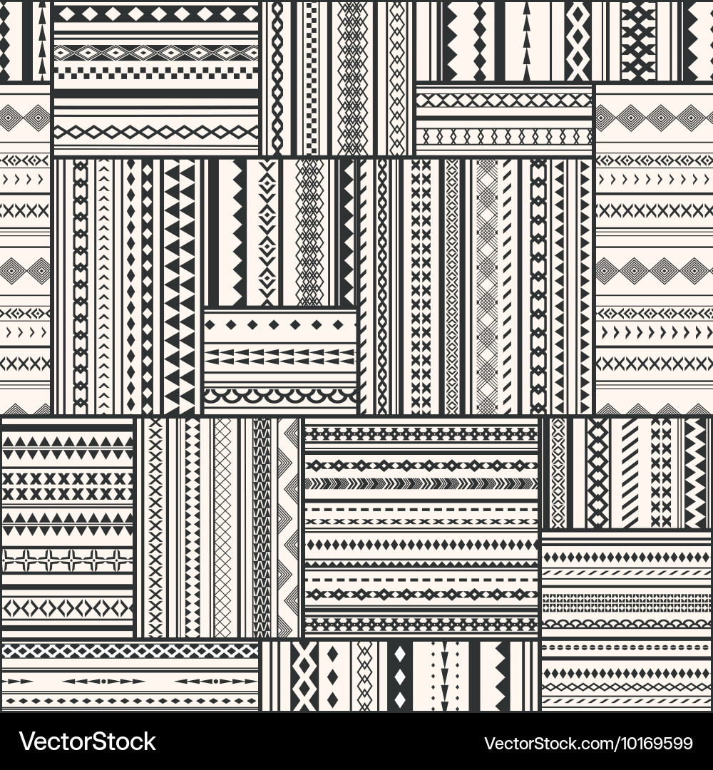 Vintage Ethnic Patchwork Pattern Royalty Free Vector Image