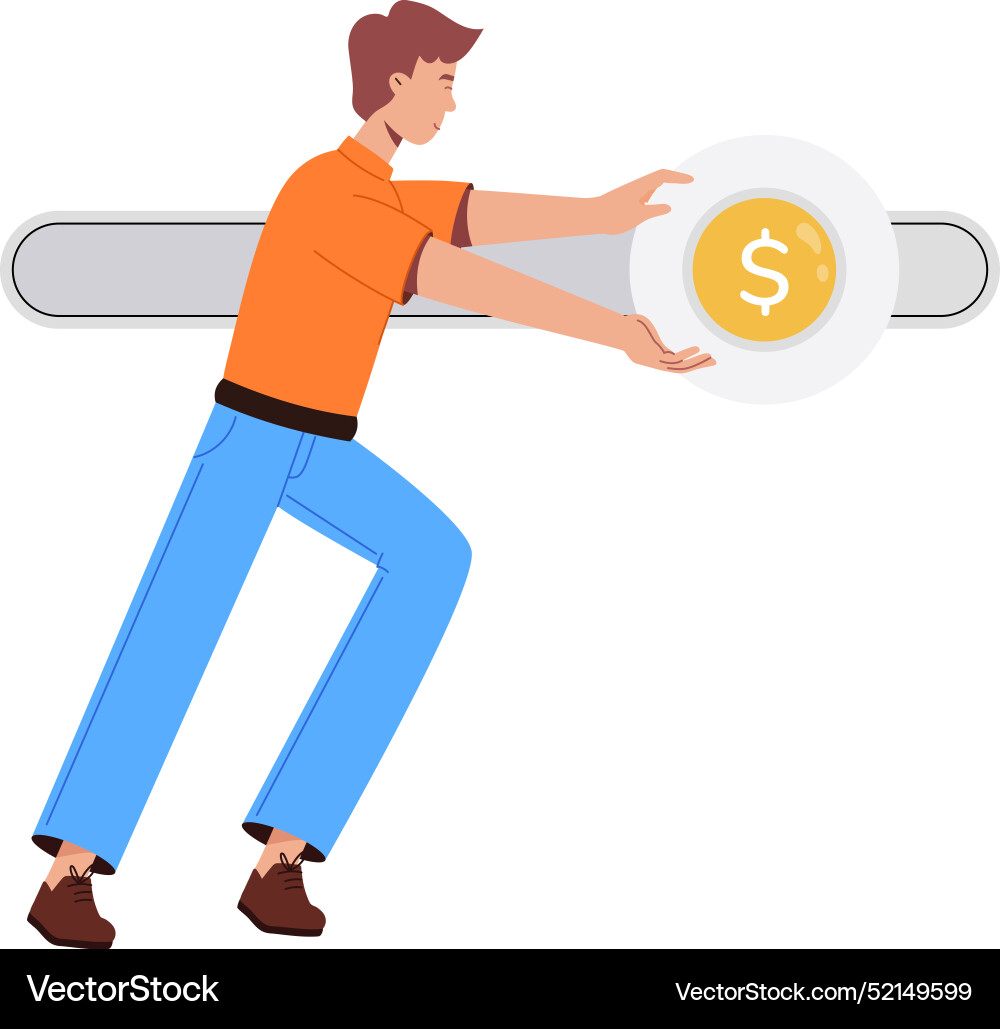 Weba flat style of financial progress Royalty Free Vector