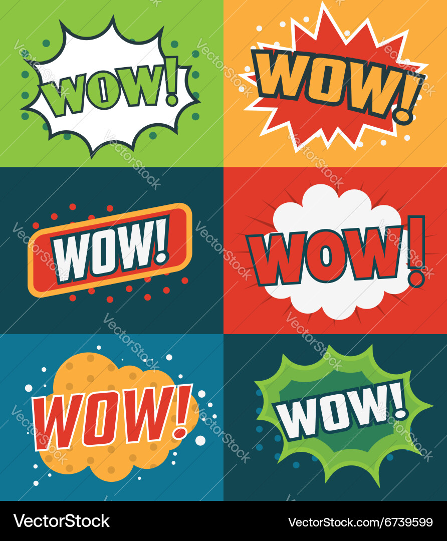 Wow Royalty Free Vector Image - VectorStock