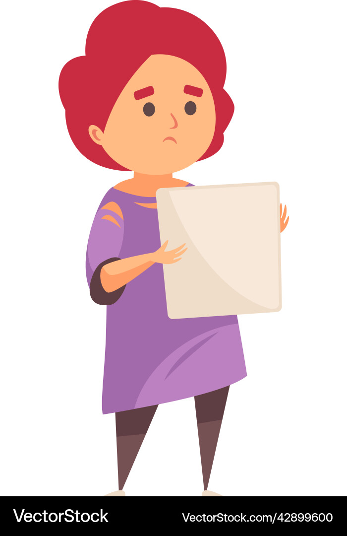 Begging poor child composition Royalty Free Vector Image