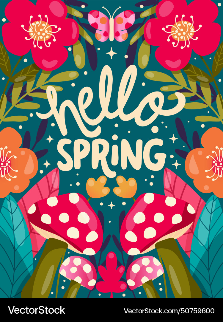 Colorful decorative hand lettered design Vector Image