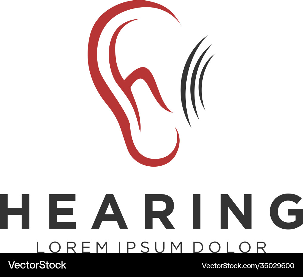 Ear listening logo for specialist Royalty Free Vector Image