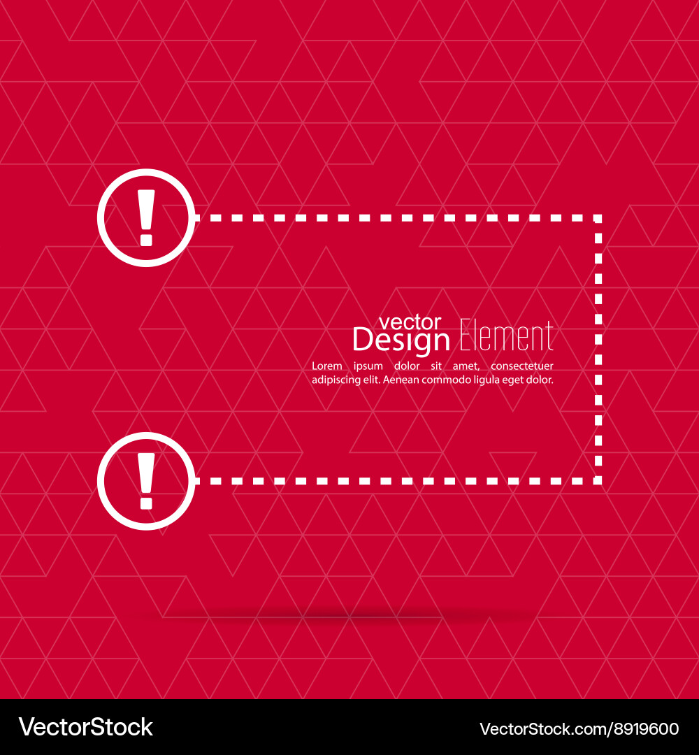 Exclamation mark blank template Royalty Free Vector Image