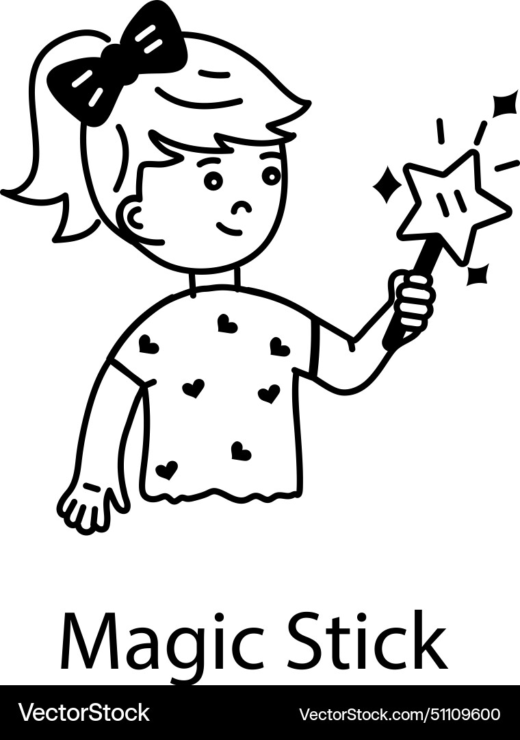 Magic stick Royalty Free Vector Image - VectorStock