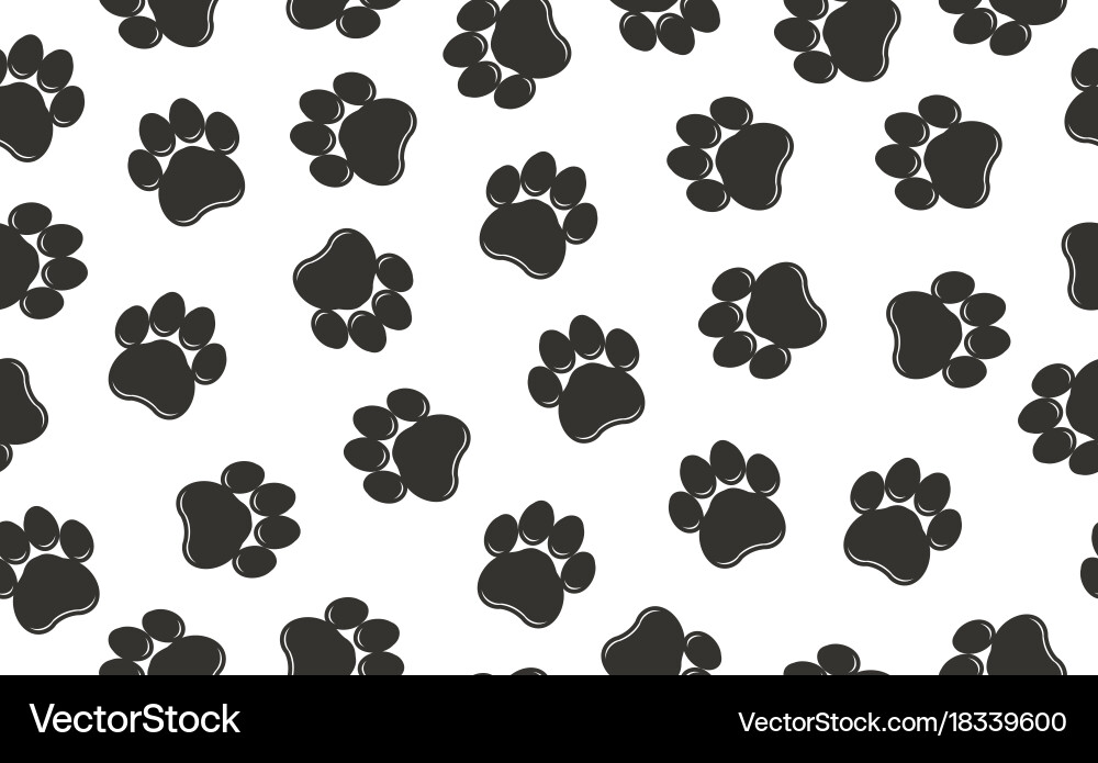 Paw prints pattern Royalty Free Vector Image - VectorStock