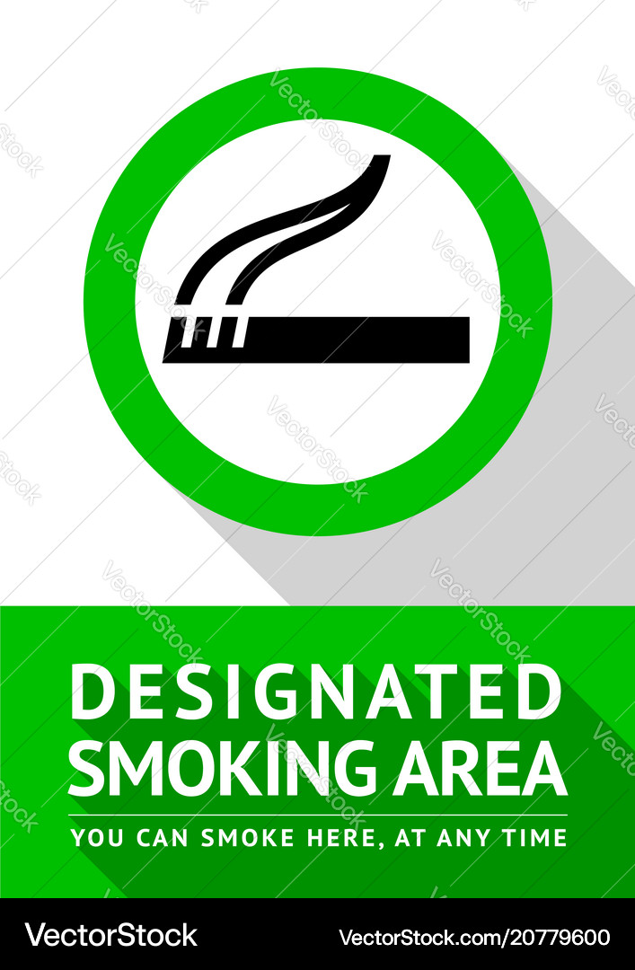 Smoking Area Sign Royalty Free Vector Image - VectorStock