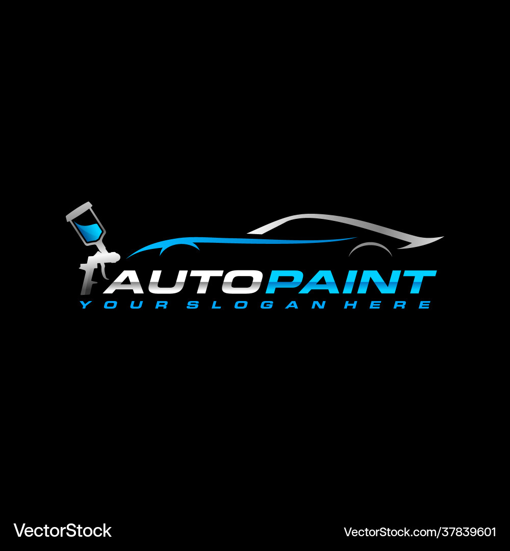 Auto paint logo template Royalty Free Vector Image