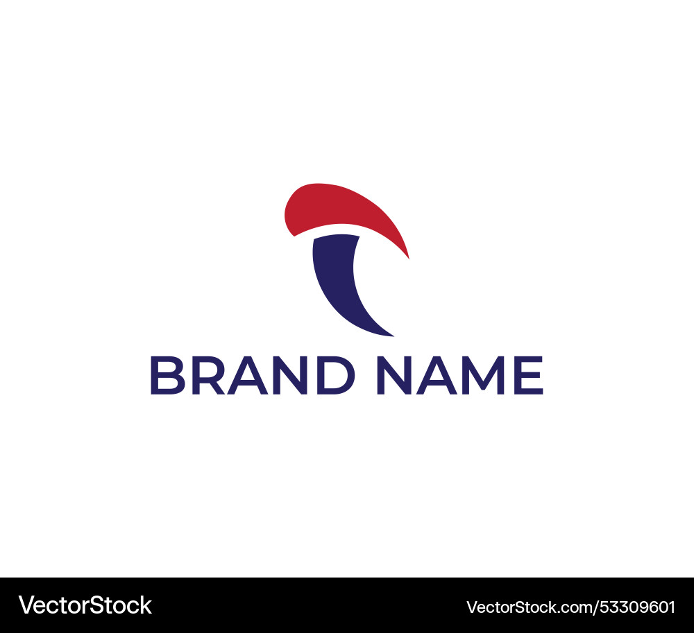 Initial t letter logo design template Royalty Free Vector