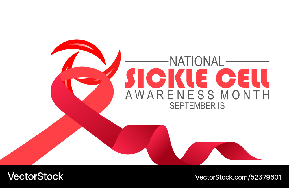 National sickle cell awareness month Royalty Free Vector