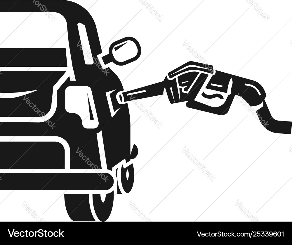 Petrol car fill icon simple style Royalty Free Vector Image