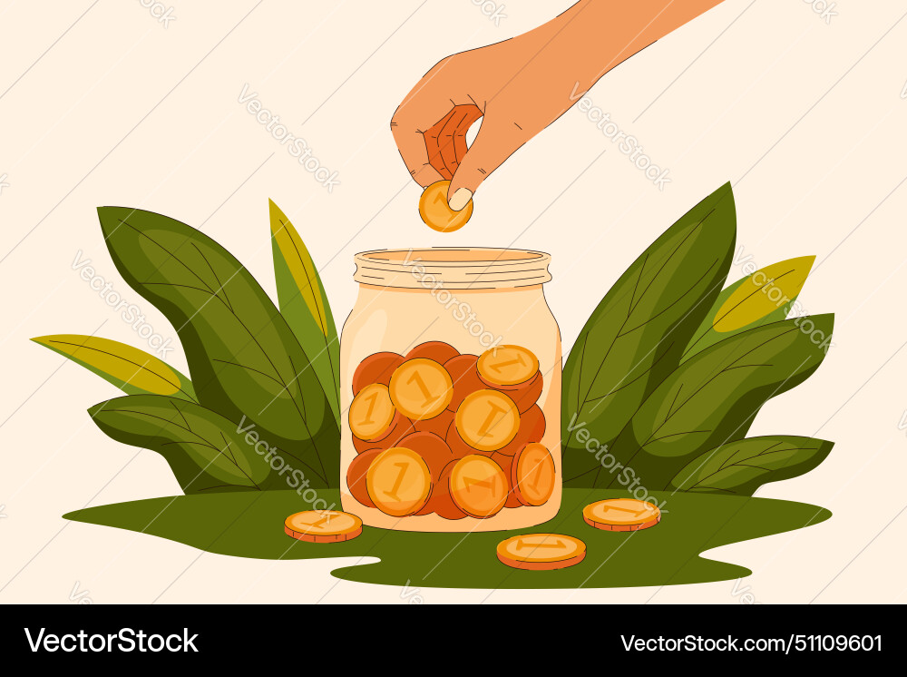 Saving money bank concept for financial Royalty Free Vector
