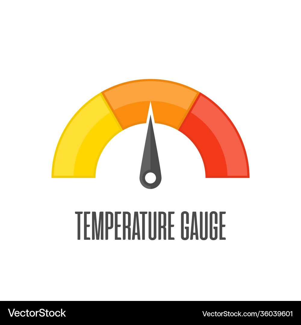 Temperature gauge Royalty Free Vector Image - VectorStock