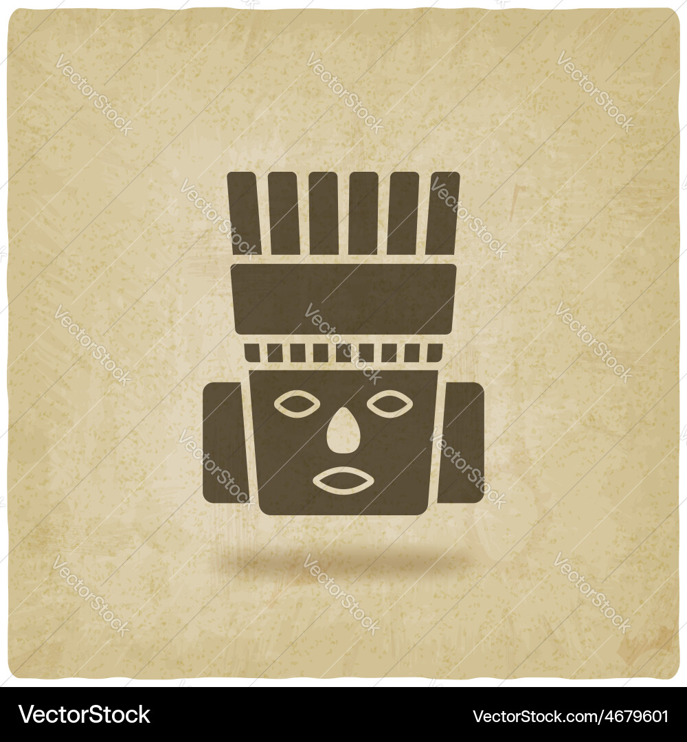 Toltec warrior head mexico ancient culture symbol Vector Image