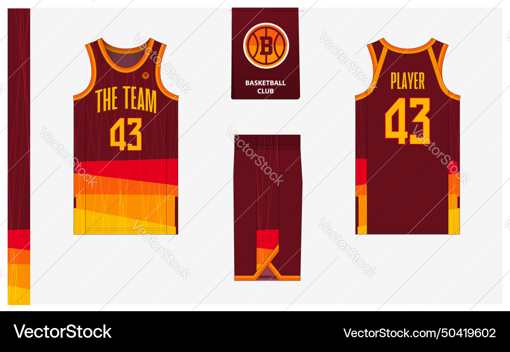 Basketball uniform mockup template design – Royalty-Free Vector ...