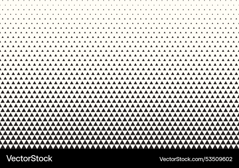 Black halftone triangle seamless border Royalty Free Vector