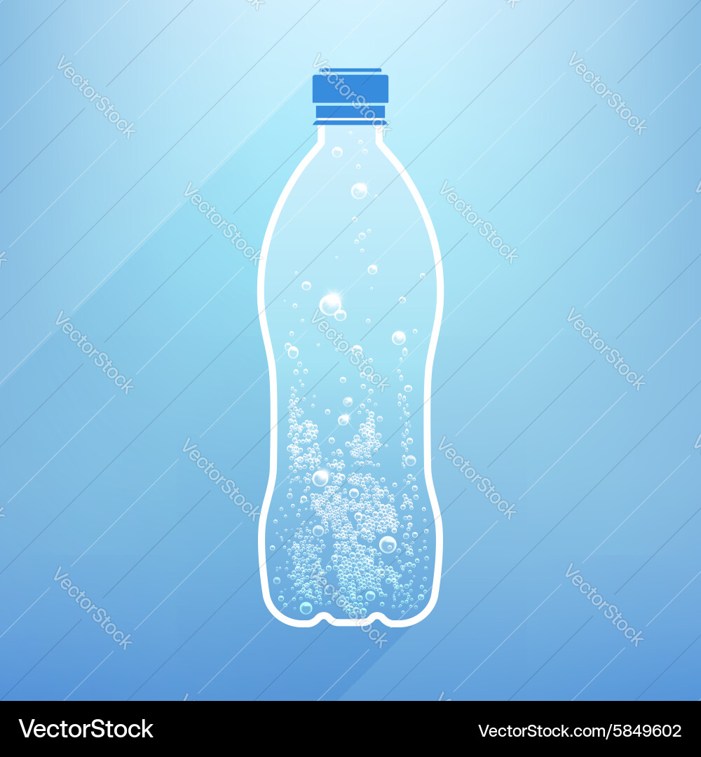 Bottle water Royalty Free Vector Image - VectorStock