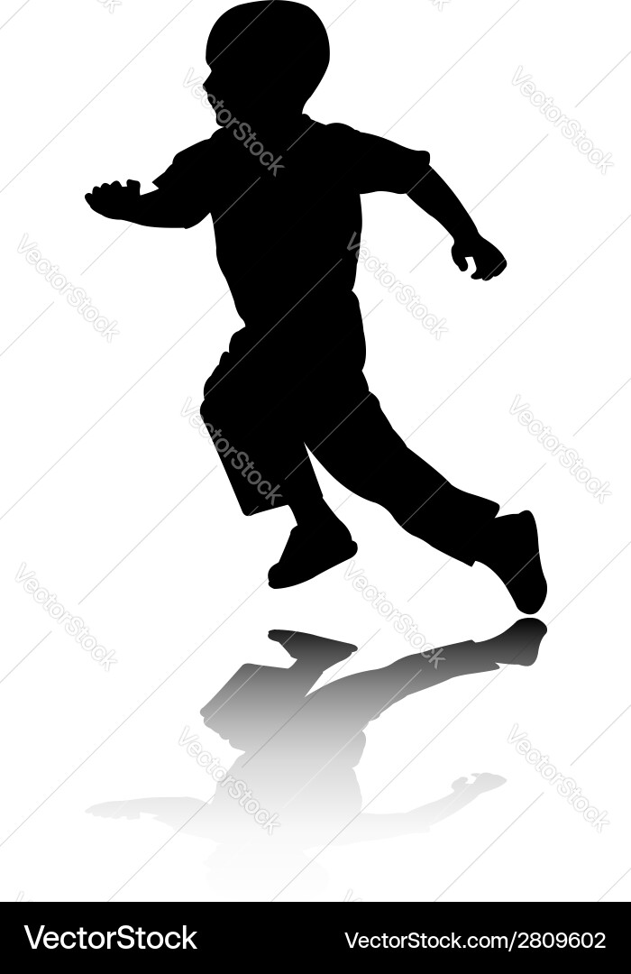 Boy running Royalty Free Vector Image - VectorStock