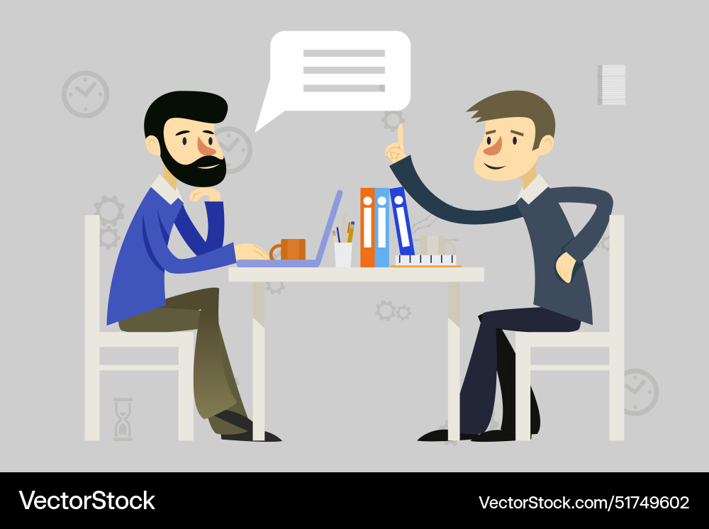 Business partners meeting discuss project Vector Image