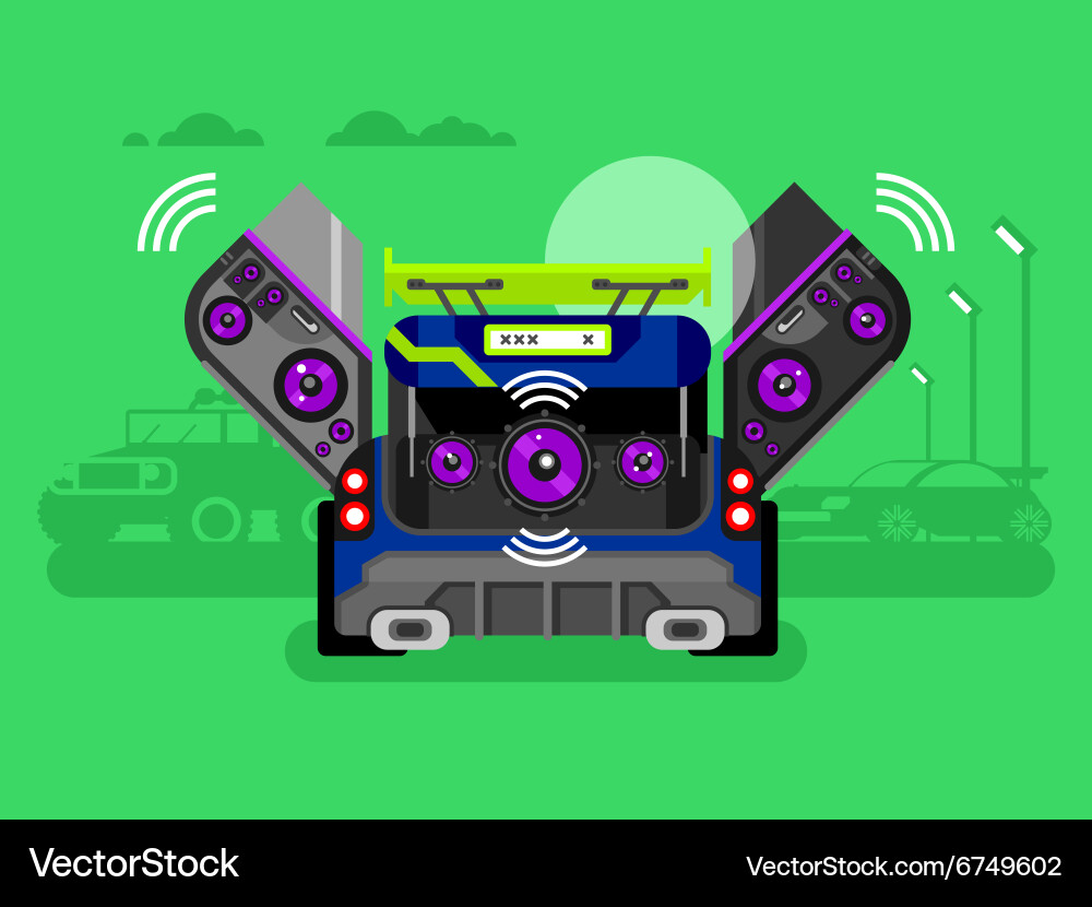 Car audio system Royalty Free Vector Image - VectorStock