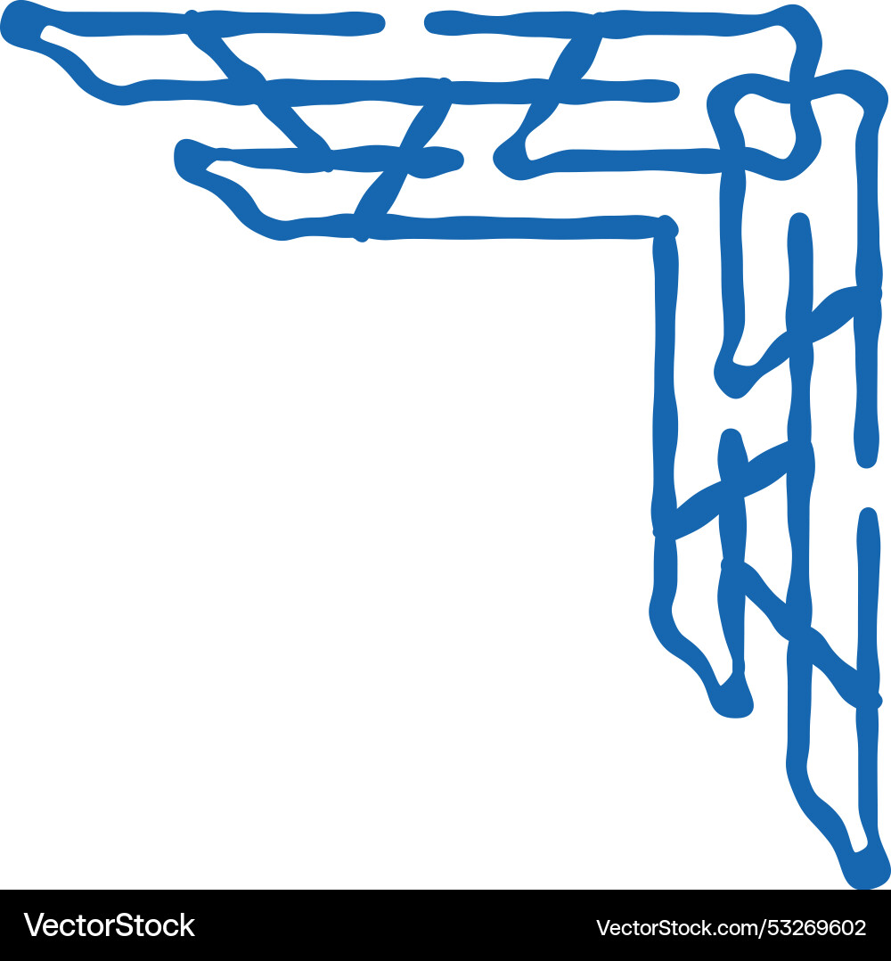 Decorative corner flat icon doodle Royalty Free Vector Image