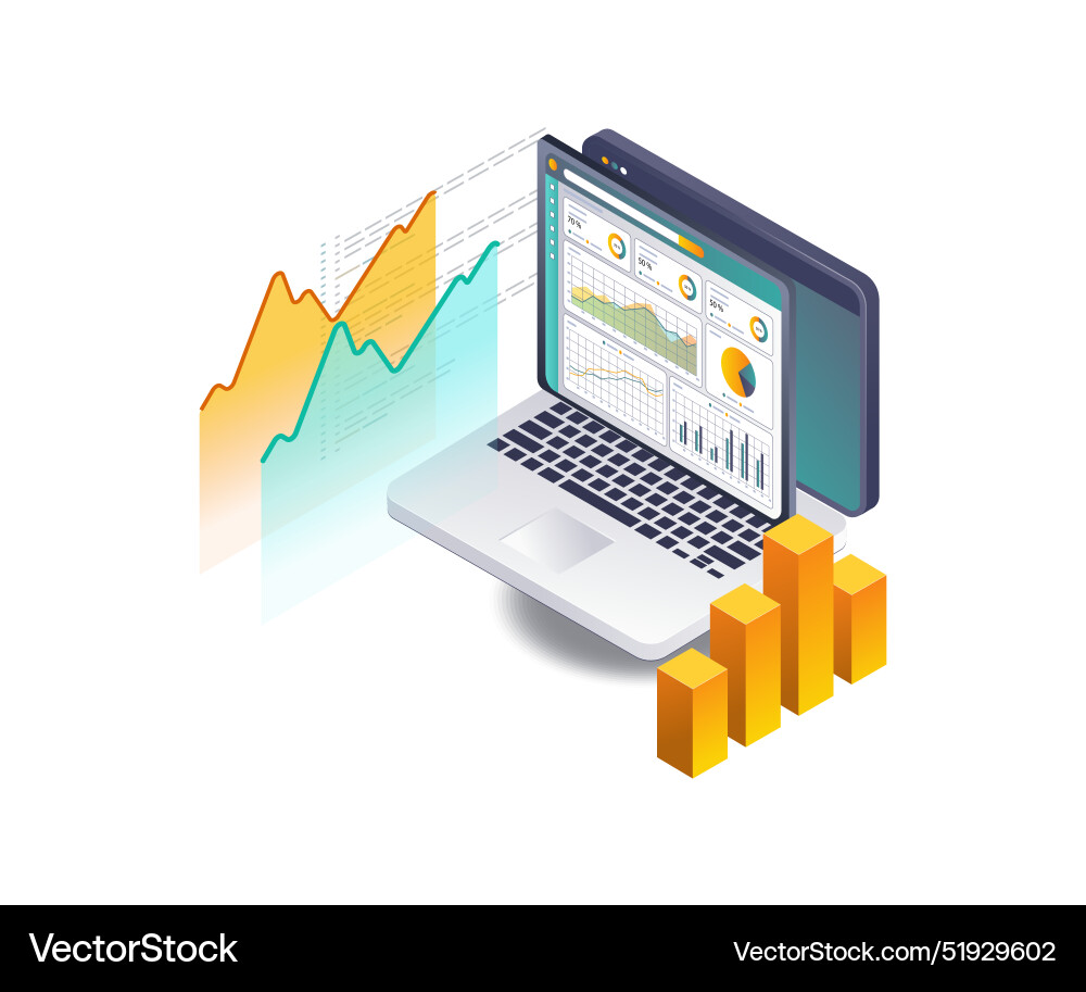Optimizing computer data analysis Royalty Free Vector Image Optimizing computer data analysis Royalty Free Vector Image