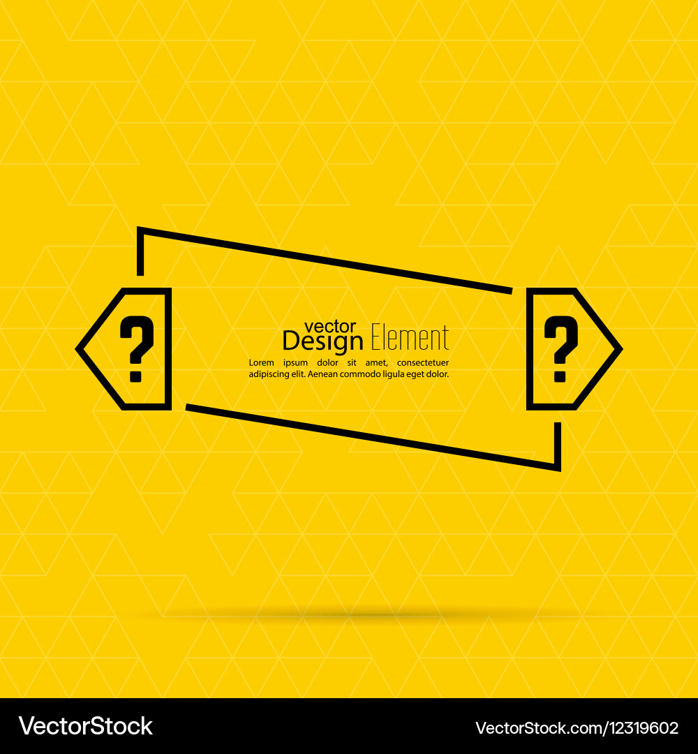 Question mark blank template Royalty Free Vector Image