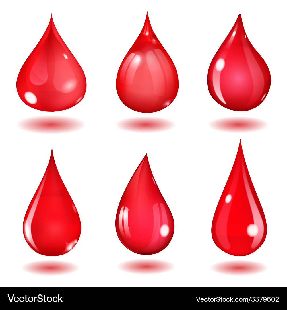 Red drops Royalty Free Vector Image - VectorStock
