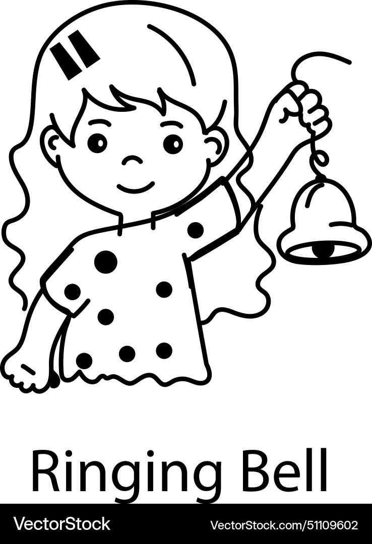 Ringing bell Royalty Free Vector Image - VectorStock