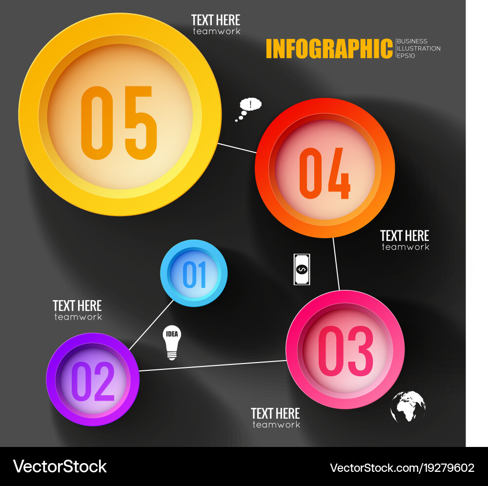 Teamwork advertising infographic concept Vector Image